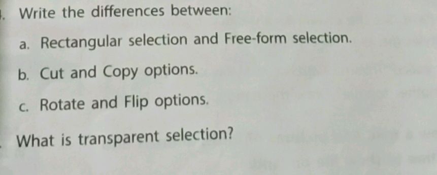1. Write the differences between: a. | StudyX