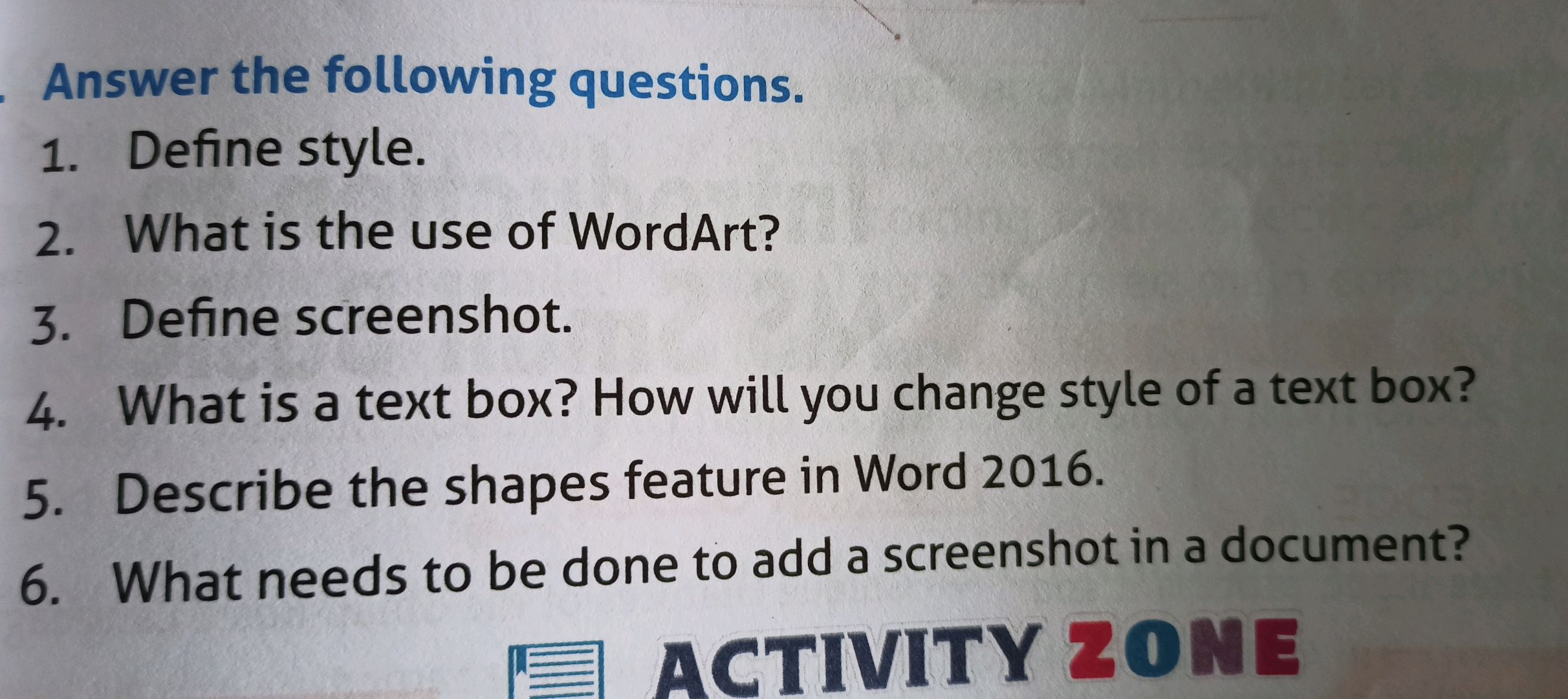 Answer the following questions. 1. Define | StudyX