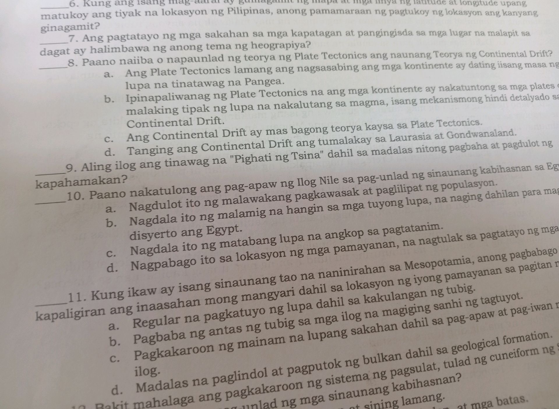 6. Kung ang isang 7. Ang pagtatayo ng mga | StudyX