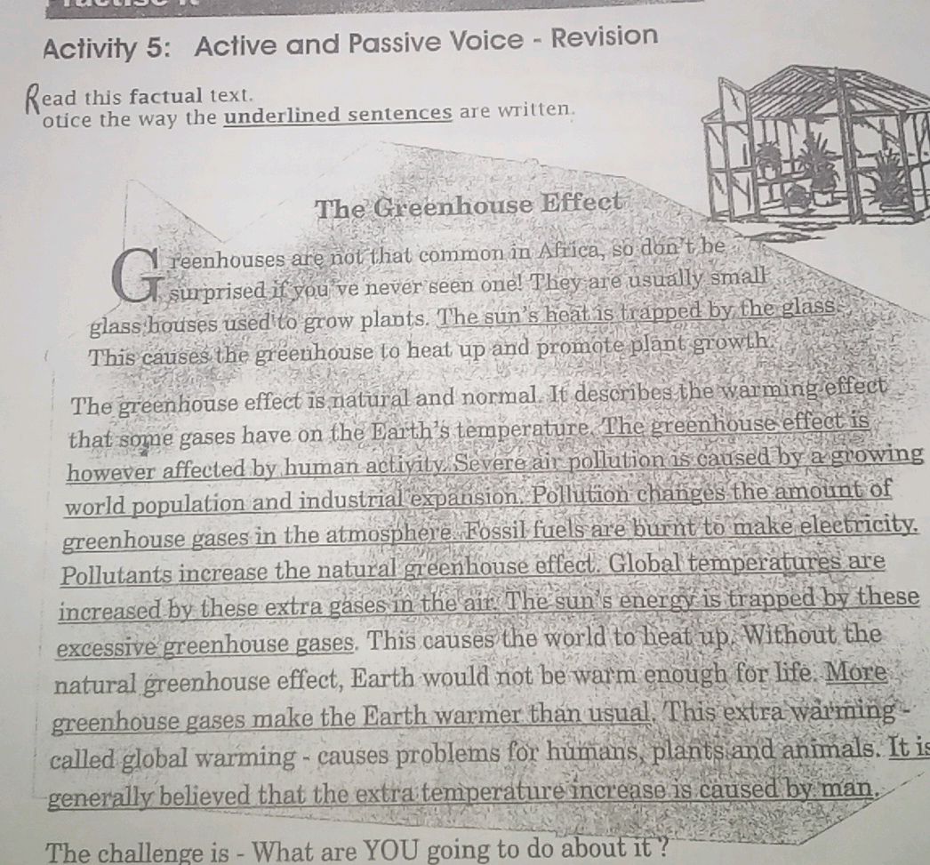 Activity 5: Active and Passive Voice - | StudyX