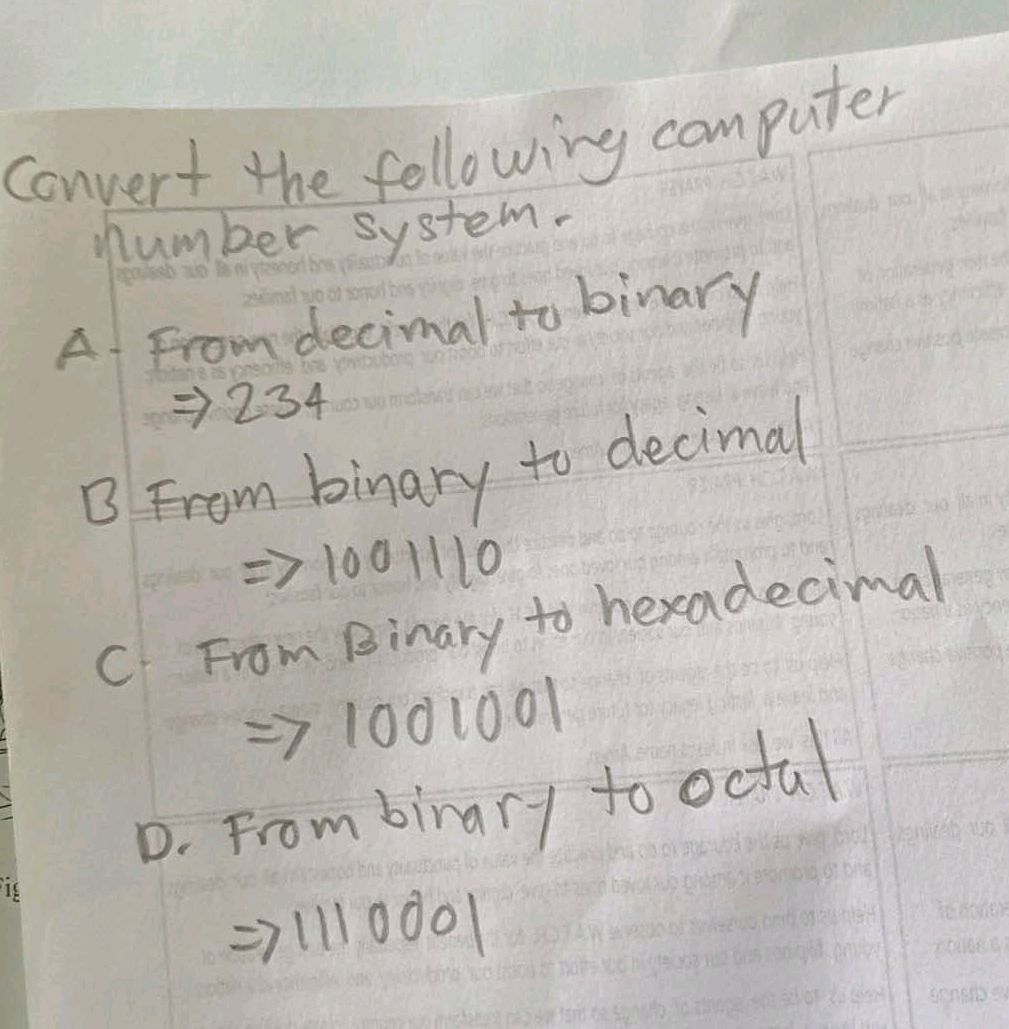 Convert the following computer number | StudyX