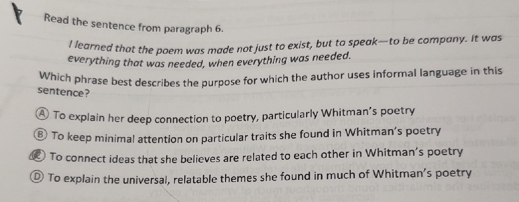 Read the sentence from paragraph 6. I | StudyX