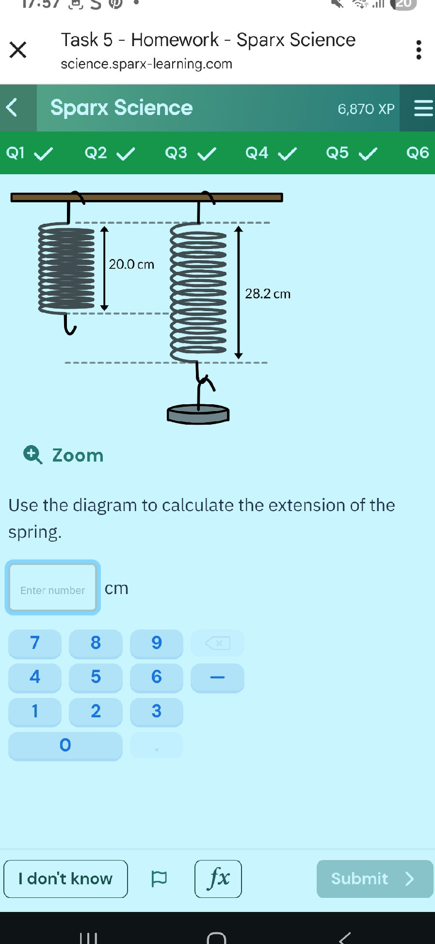 Use the diagram to calculate the extension | StudyX
