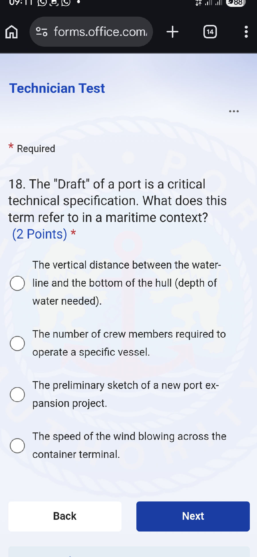 The "Draft" of a port is a critical | StudyX