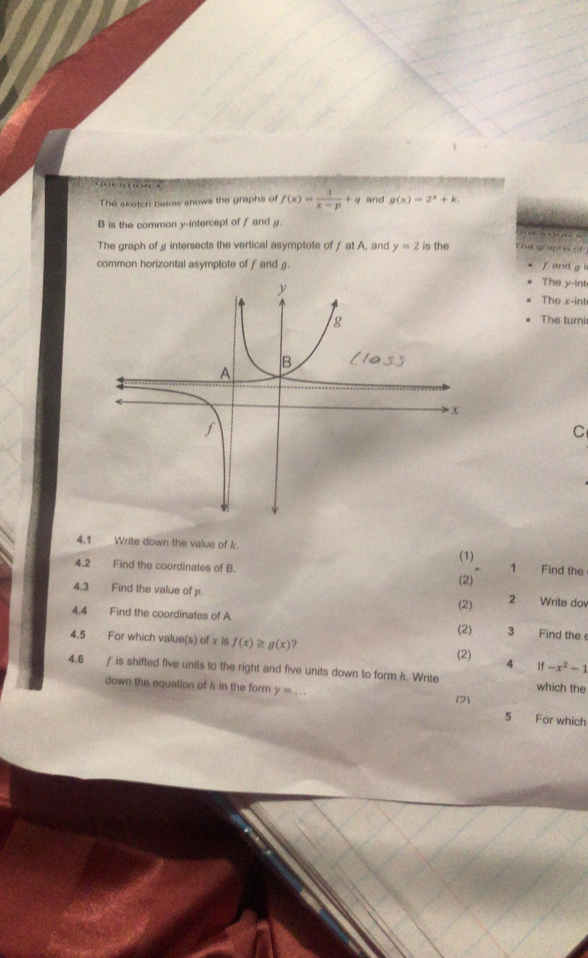 The sketch below shows the graphs of $f(x)= | StudyX