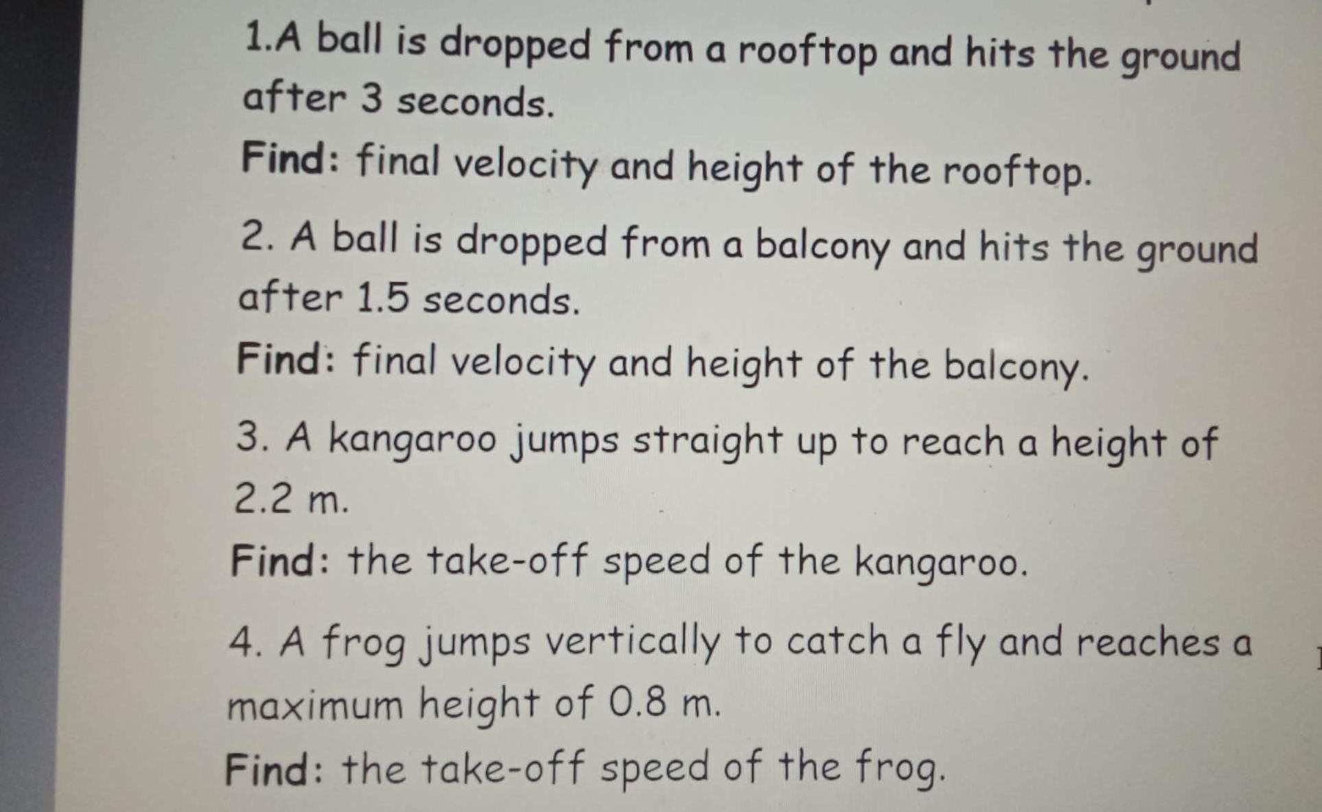 1.A ball is dropped from a rooftop and hits | StudyX