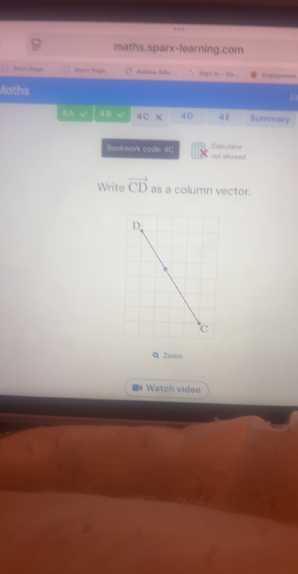Write $ {CD}$ as a column vector. [Image of | StudyX