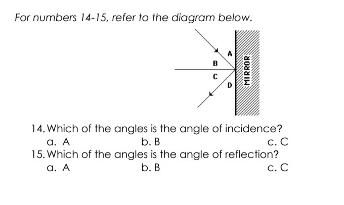 For numbers 14-15, refer to the diagram | StudyX