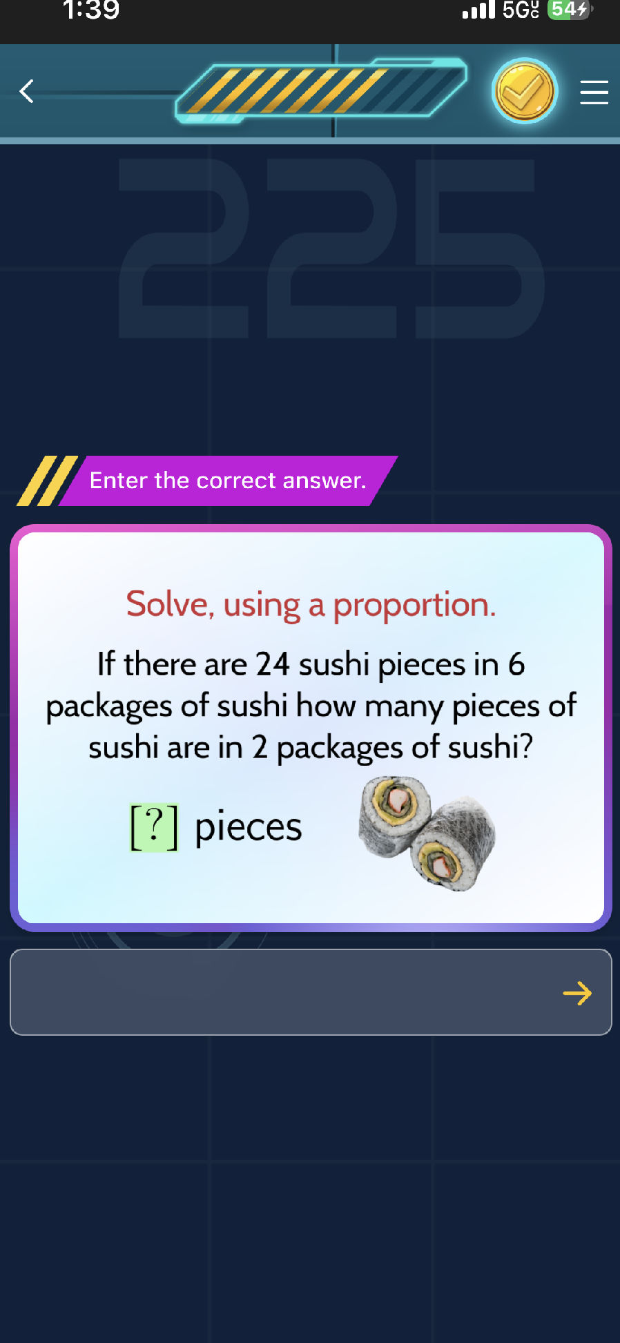 Solve, using a proportion. If there are 24 | StudyX