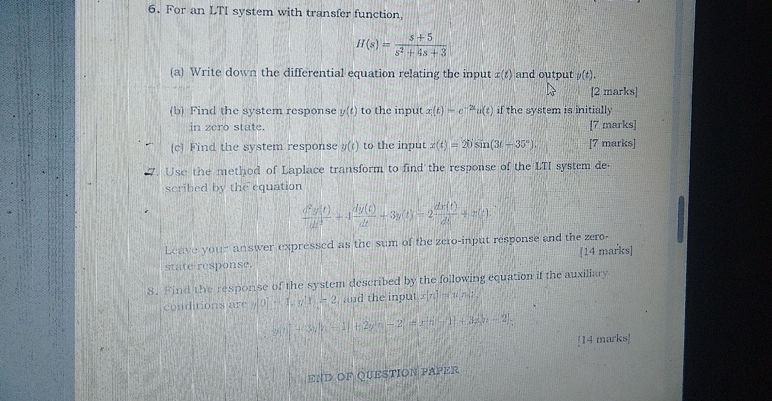 7. Use the method of Laplace transform to | StudyX