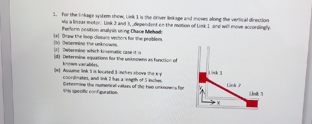 1. For the linkage system show, Link 1 is | StudyX