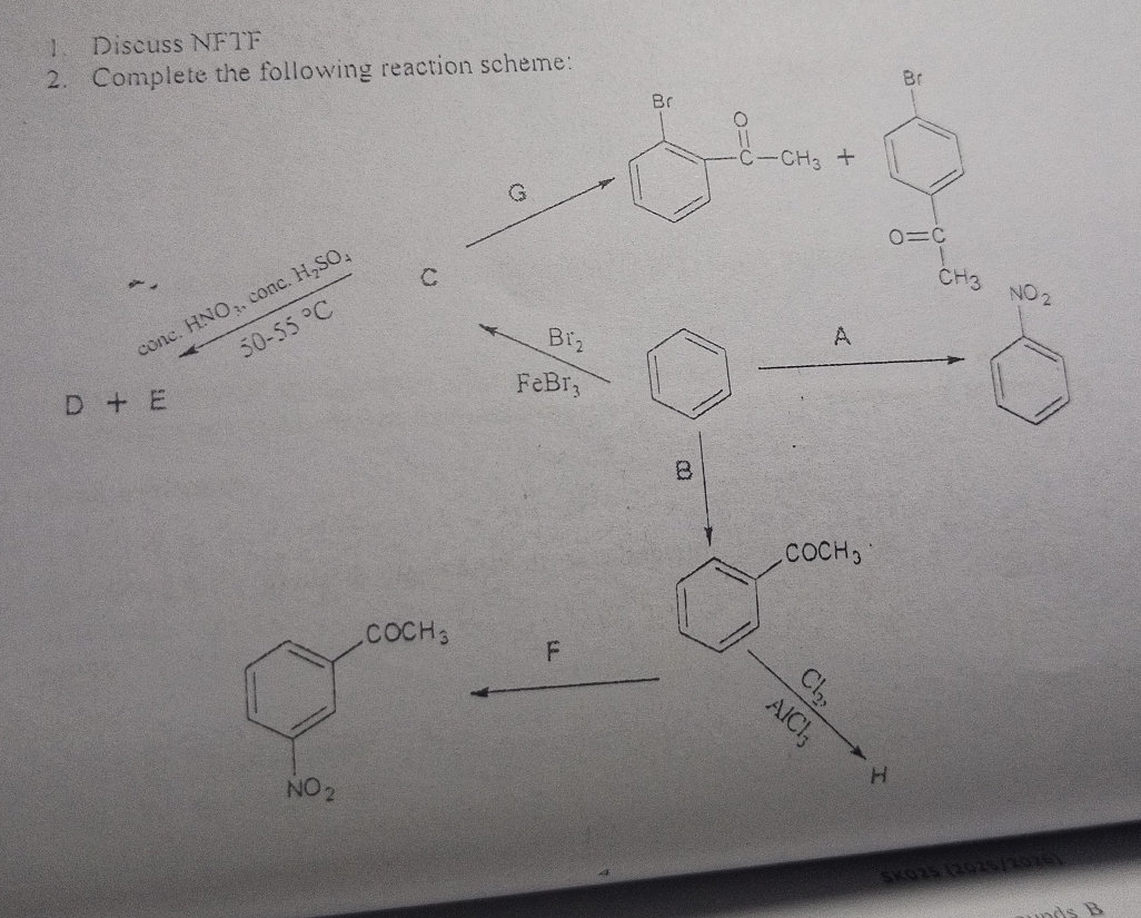 Complete the following reaction scheme: | StudyX