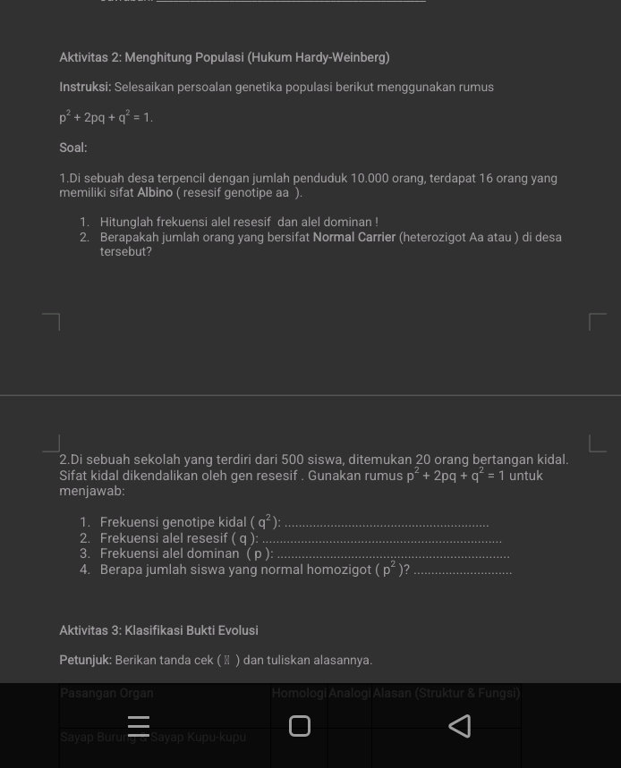 Aktivitas 2: Menghitung Populasi (Hukum | StudyX