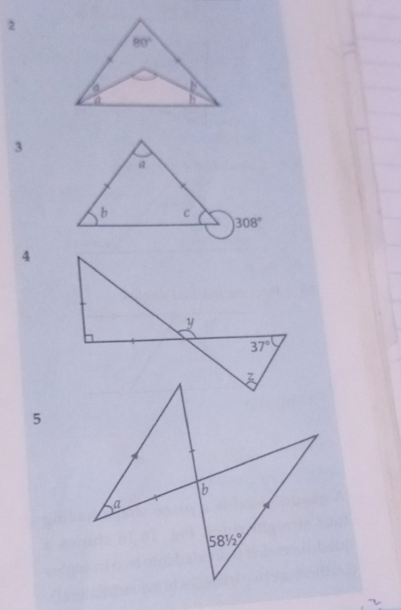 Two triangles are shown. The outer triangle