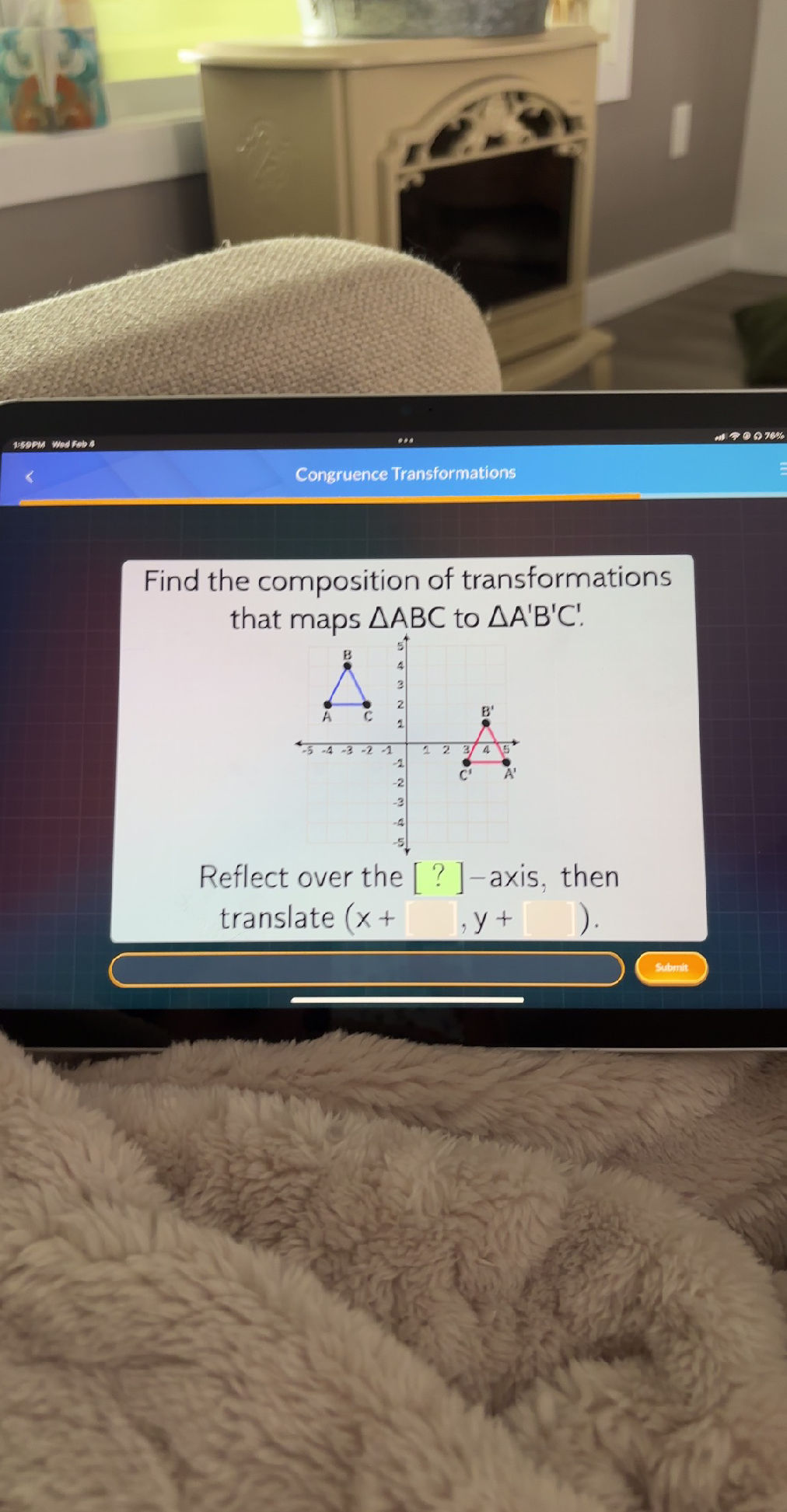 Find the composition of transformations that | StudyX