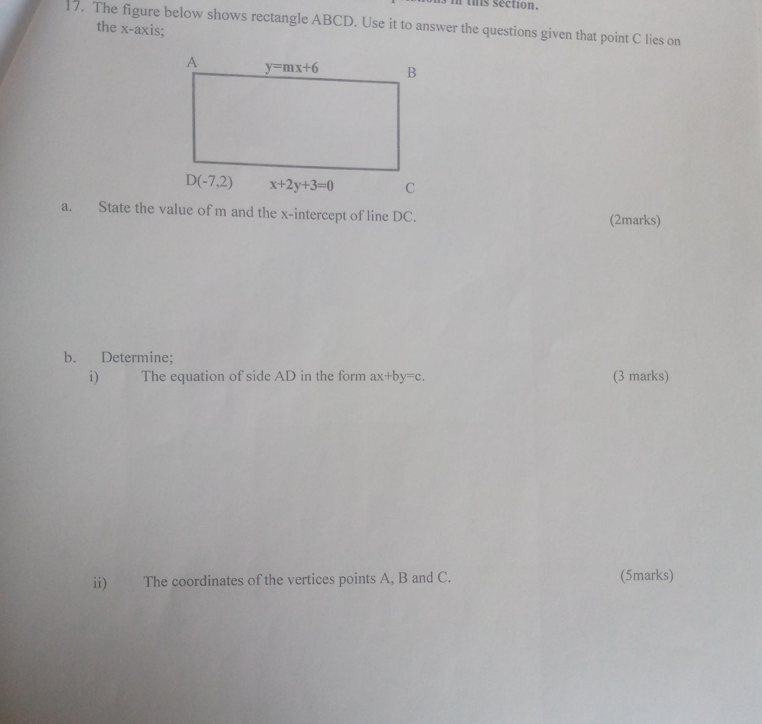 The figure below shows rectangle ABCD. Use | StudyX