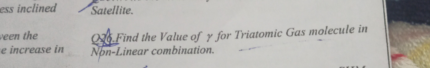 Find the Value of $ $ for Triatomic Gas | StudyX