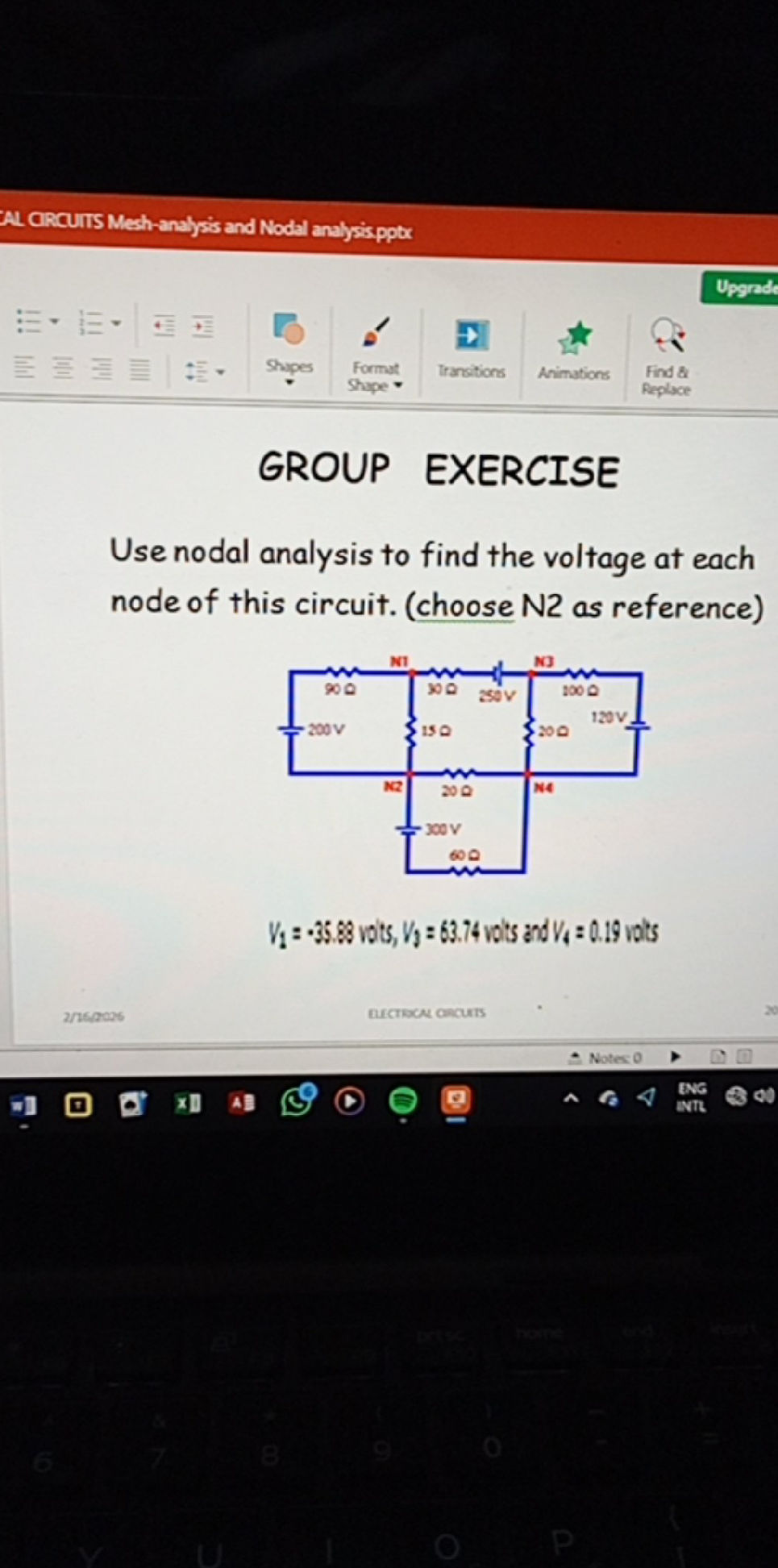 Use nodal analysis to find the voltage at | StudyX