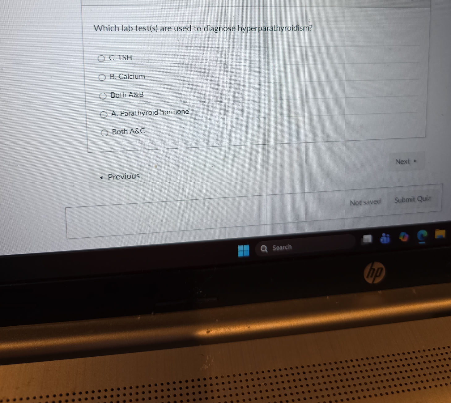 Which lab test(s) are used to diagnose | StudyX
