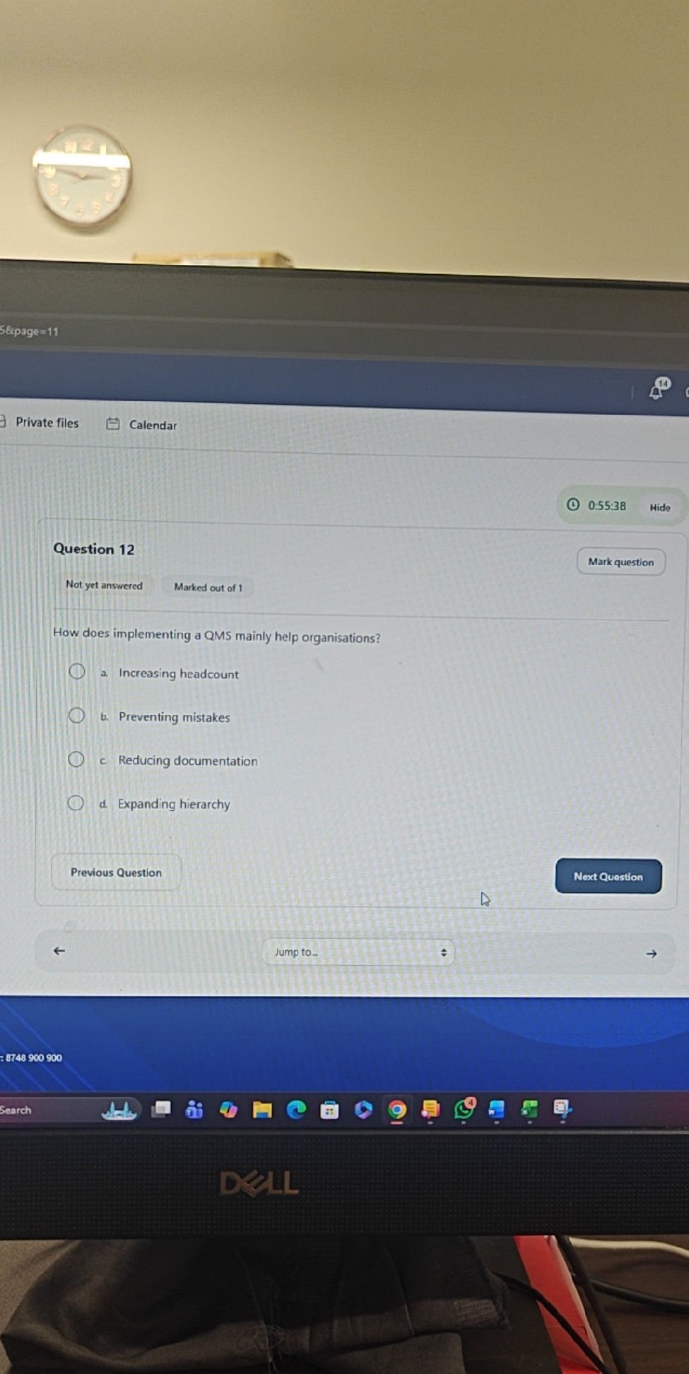How does implementing a QMS mainly help | StudyX