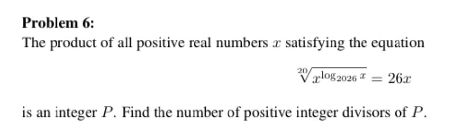 The product of all positive real numbers $x$ | StudyX