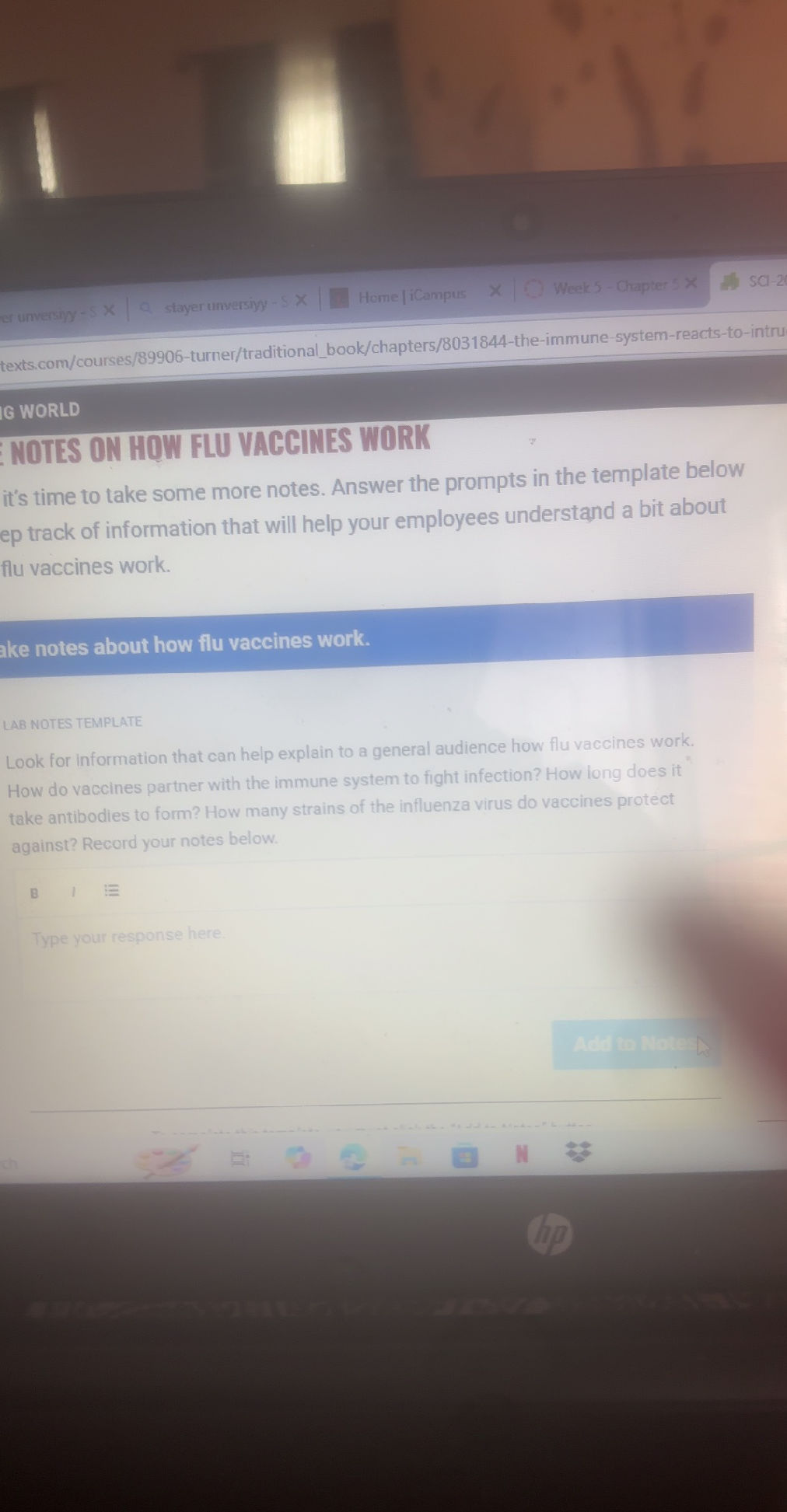 Take notes about how flu vaccines work. LAB | StudyX