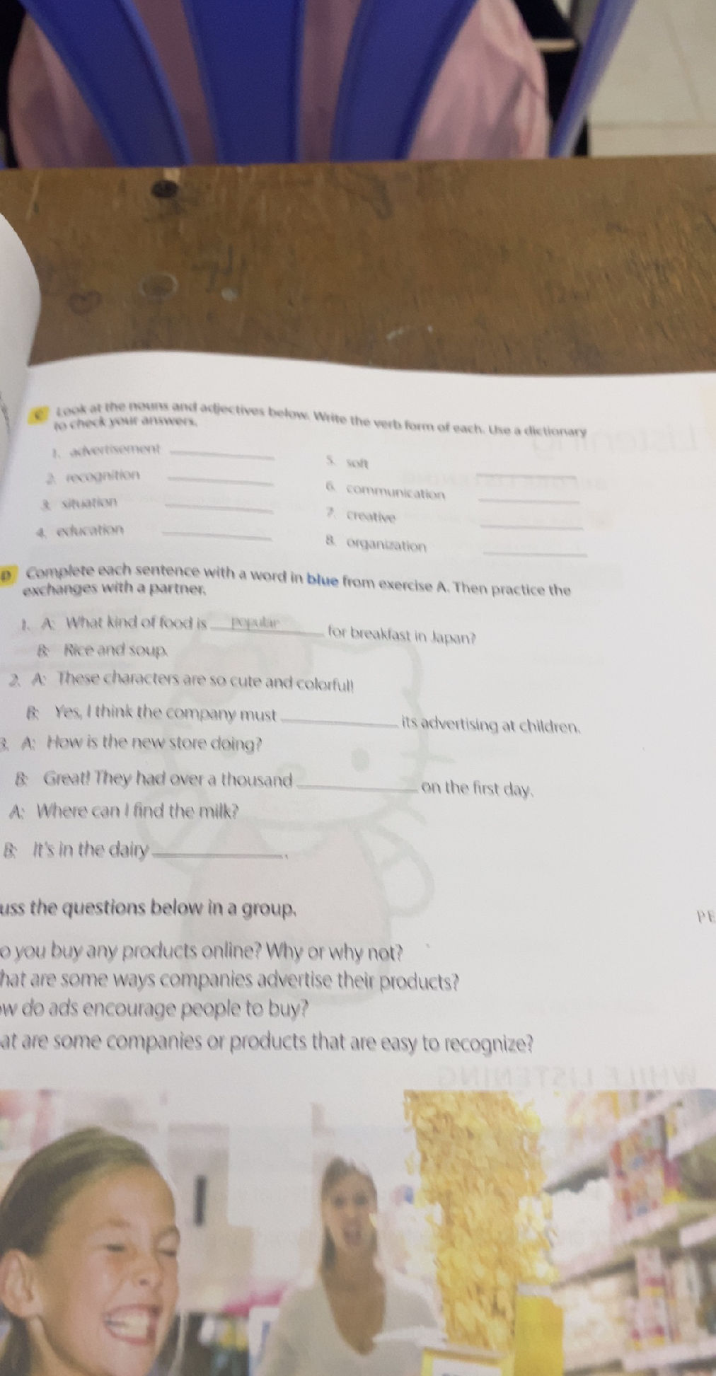 Look at the nouns and adjectives below. | StudyX
