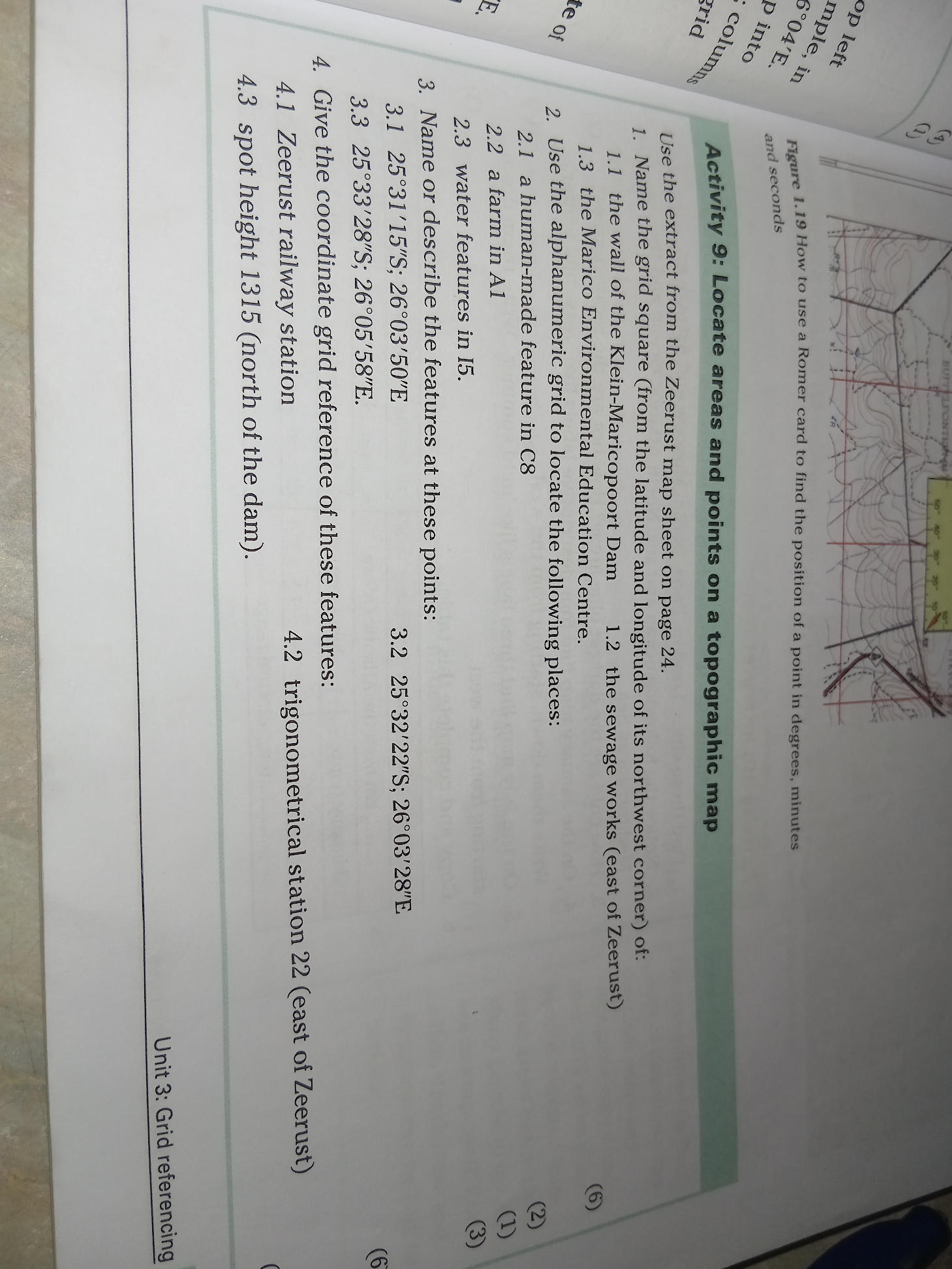 Activity 9: Locate areas and points on a | StudyX