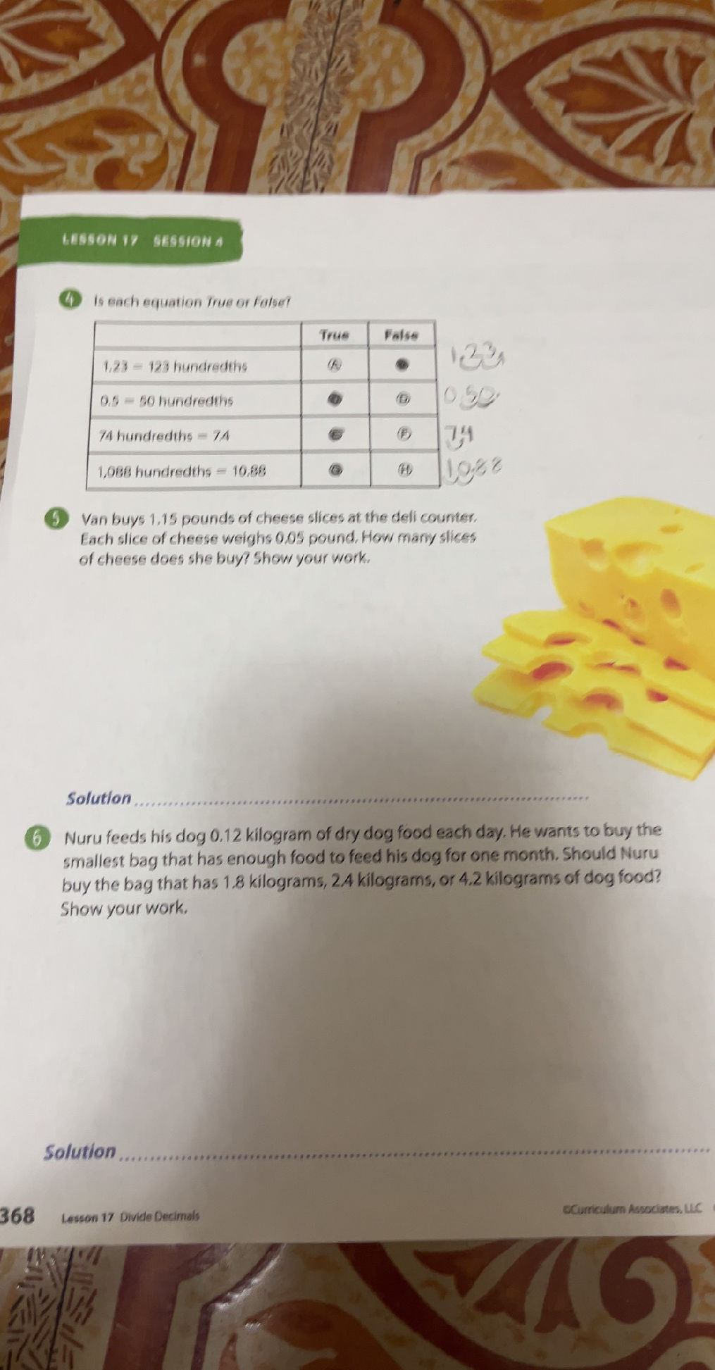 Van buys 1.15 pounds of cheese slices at the | StudyX