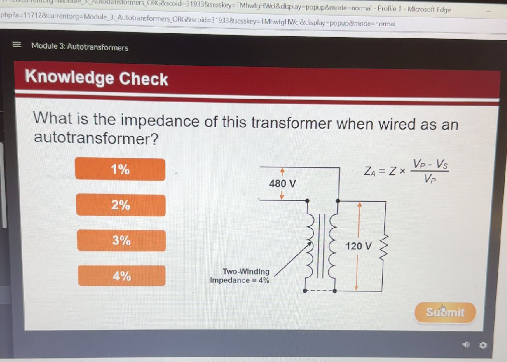 What is the impedance of this transformer | StudyX
