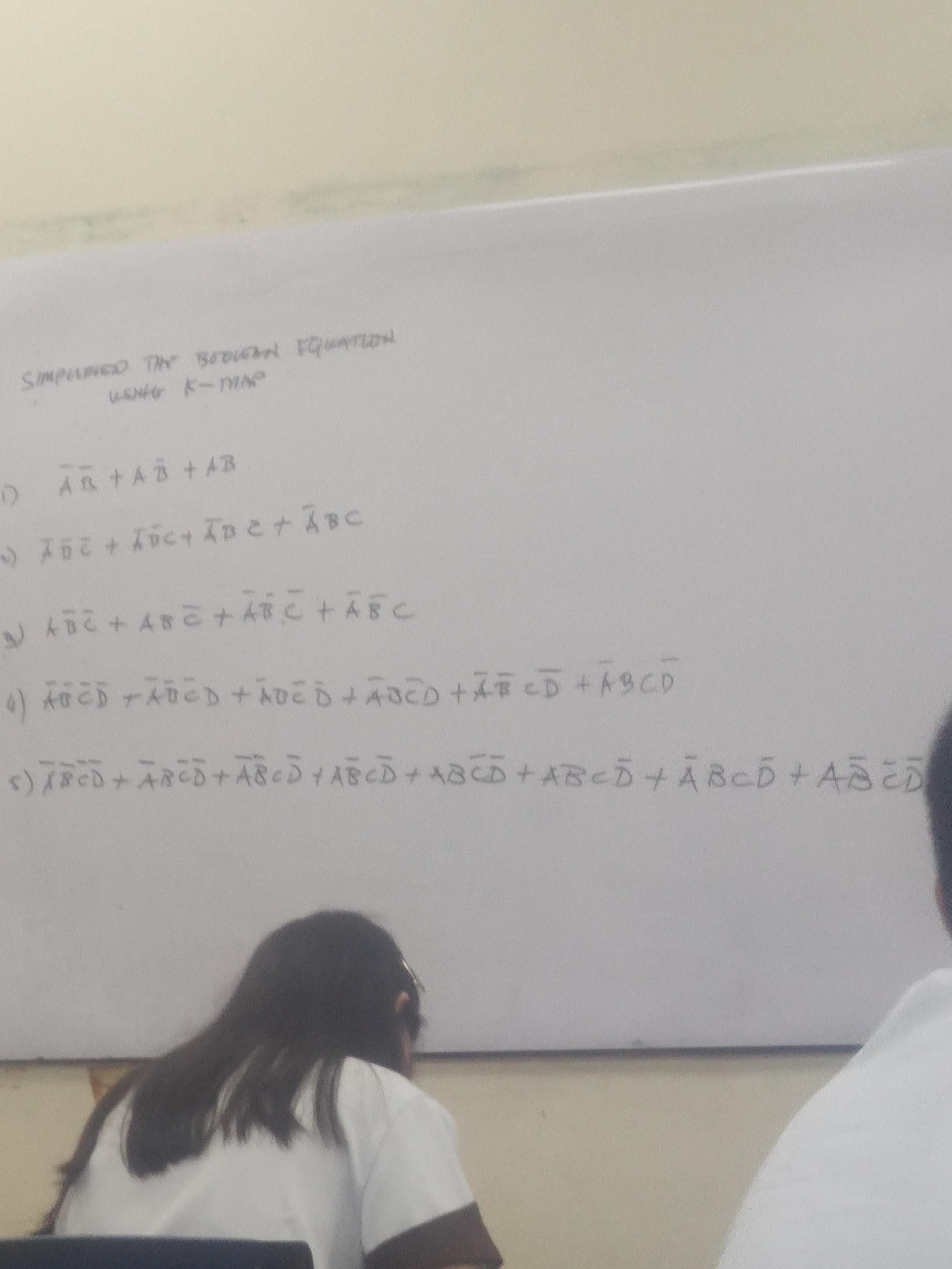 SIMPLIFIED THE BOOLEAN EQUATION USING K-MAP | StudyX