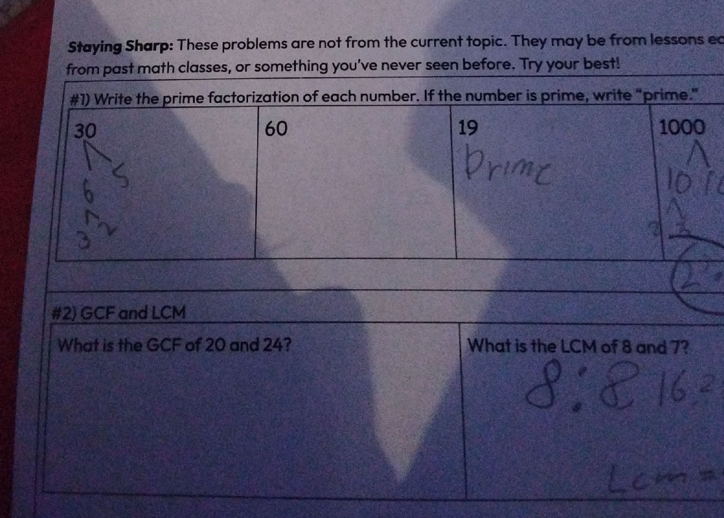 GCF and LCM What is the GCF of 20 and 24? | StudyX