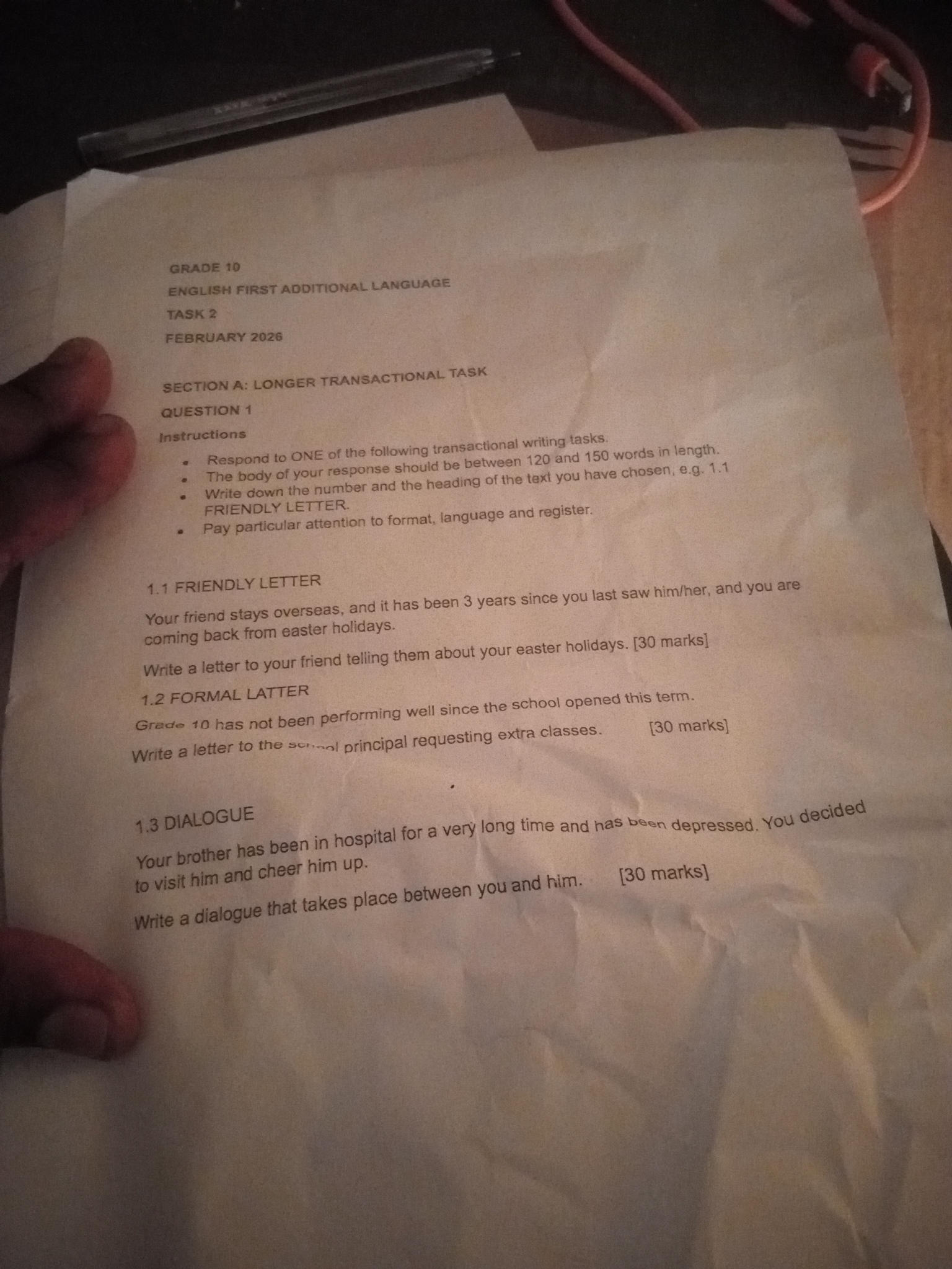 GRADE 10 ENGLISH FIRST ADDITIONAL LANGUAGE | StudyX