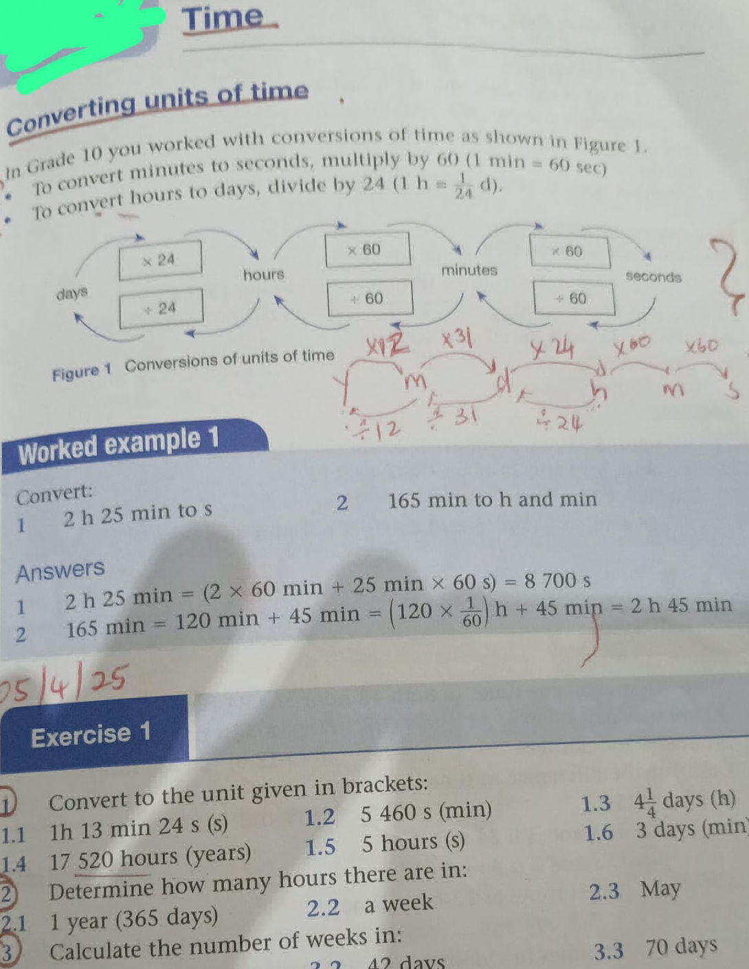 Converting units of time In Grade 10 you | StudyX
