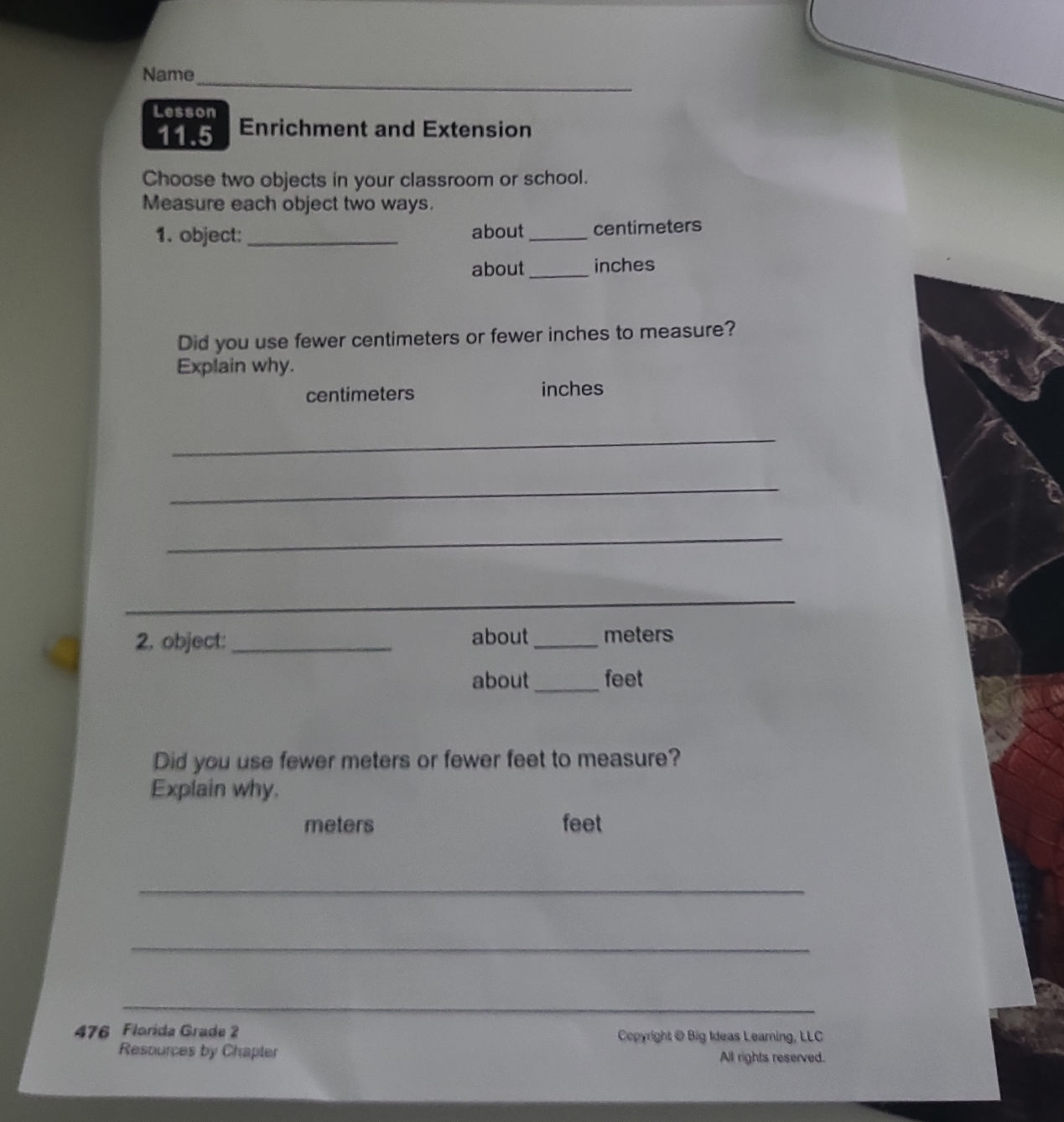Name Lesson 11.5 Enrichment and Extension | StudyX