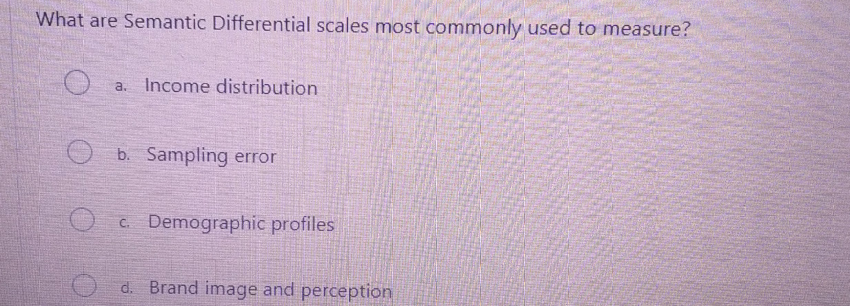 What are Semantic Differential scales most | StudyX