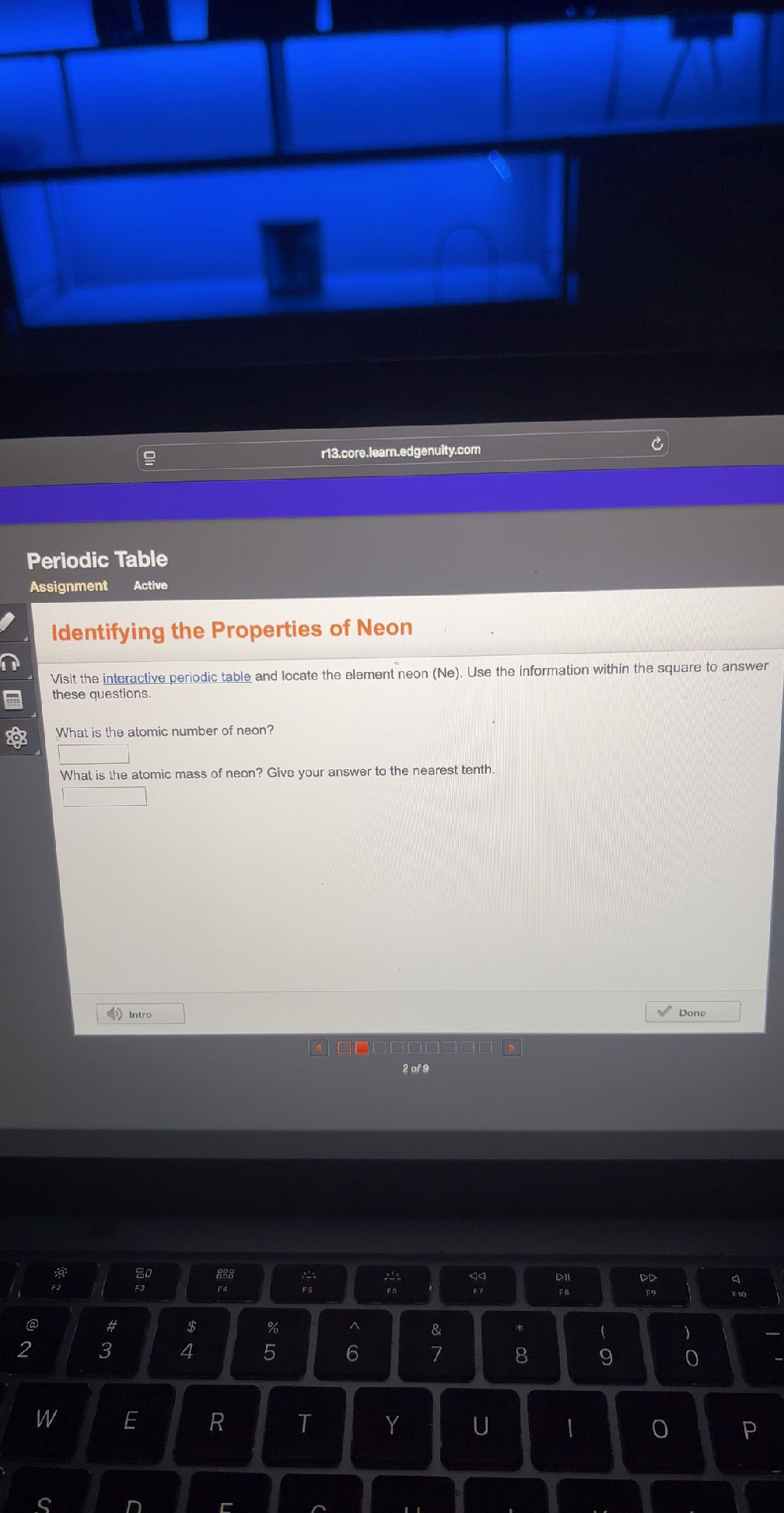 Identifying the Properties of Neon Visit the | StudyX
