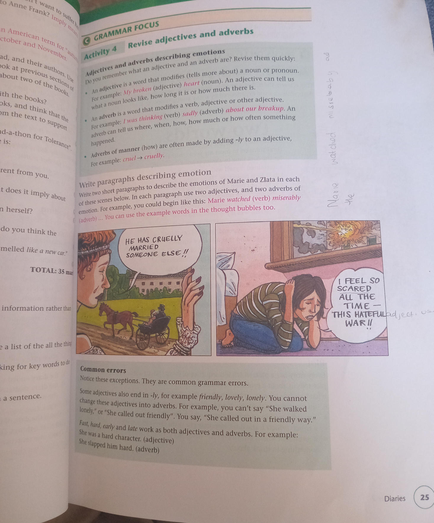 GRAMMAR FOCUS Activity 4 Revise adjectives | StudyX