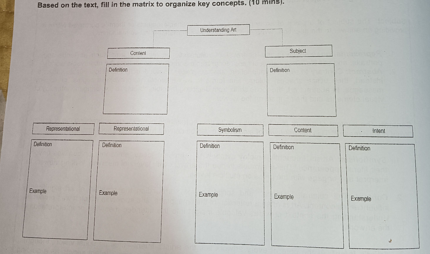 Based on the text, fill in the matrix to | StudyX