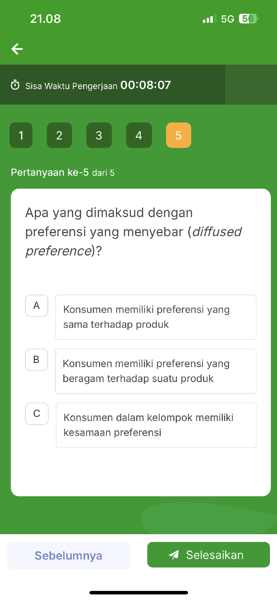 Apa yang dimaksud dengan preferensi yang | StudyX