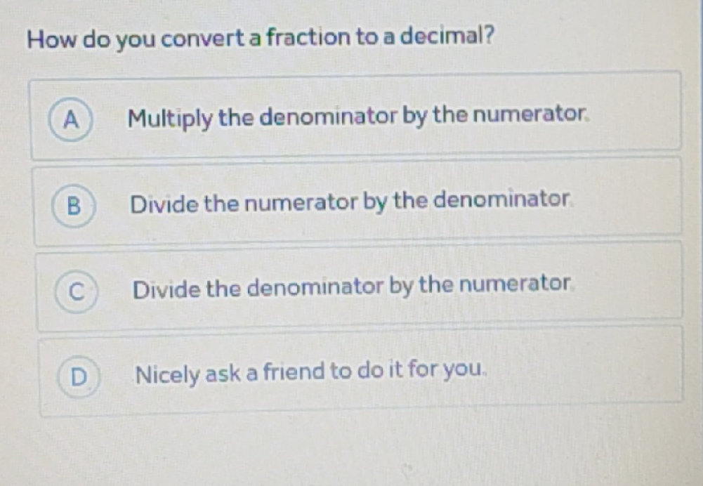 How do you convert a fraction to a decimal? | StudyX