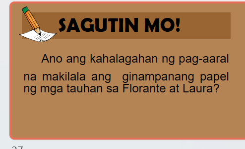 SAGUTIN MO! Ano ang kahalagahan ng | StudyX