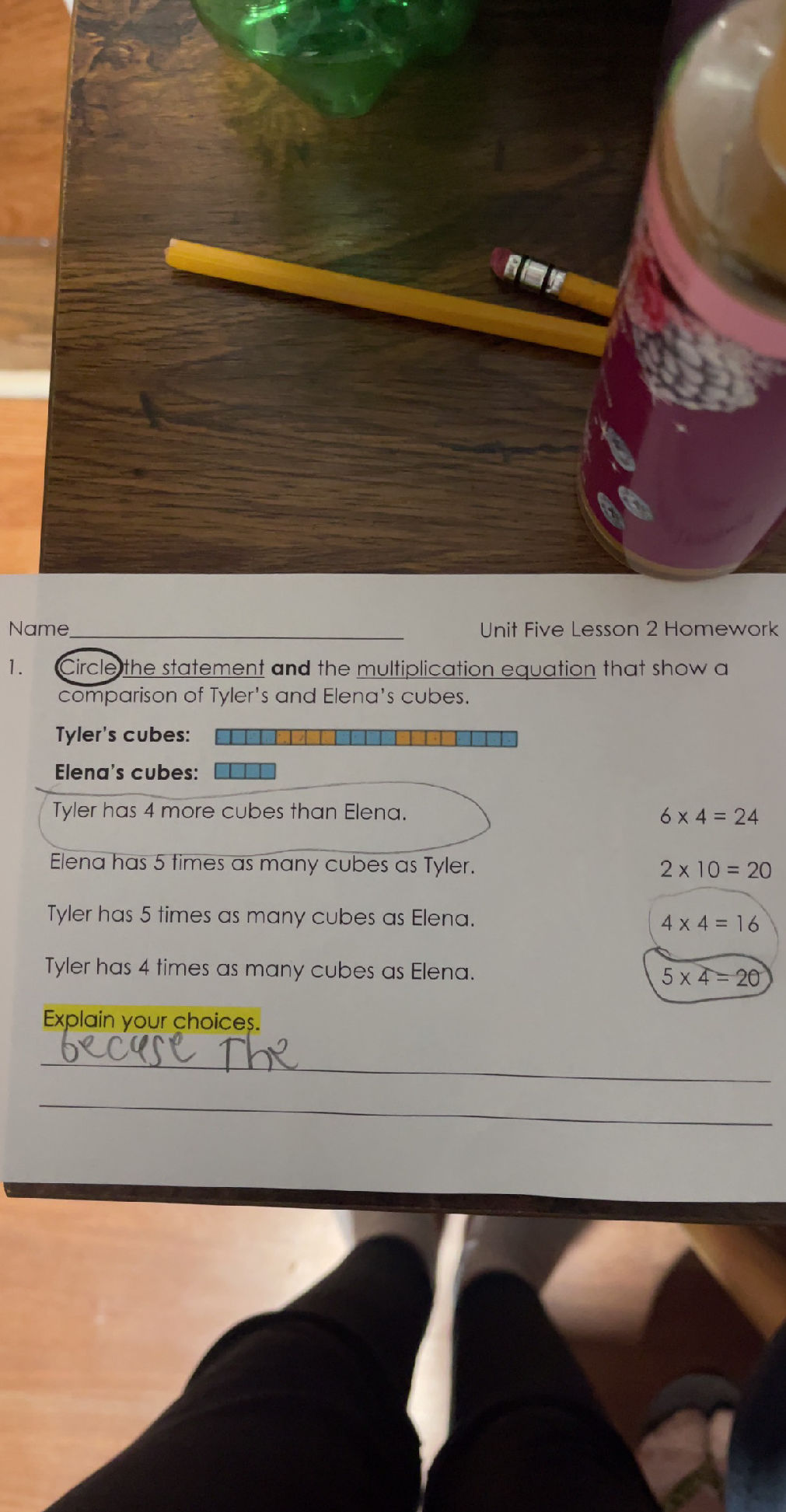Circle the statement and the multiplication | StudyX