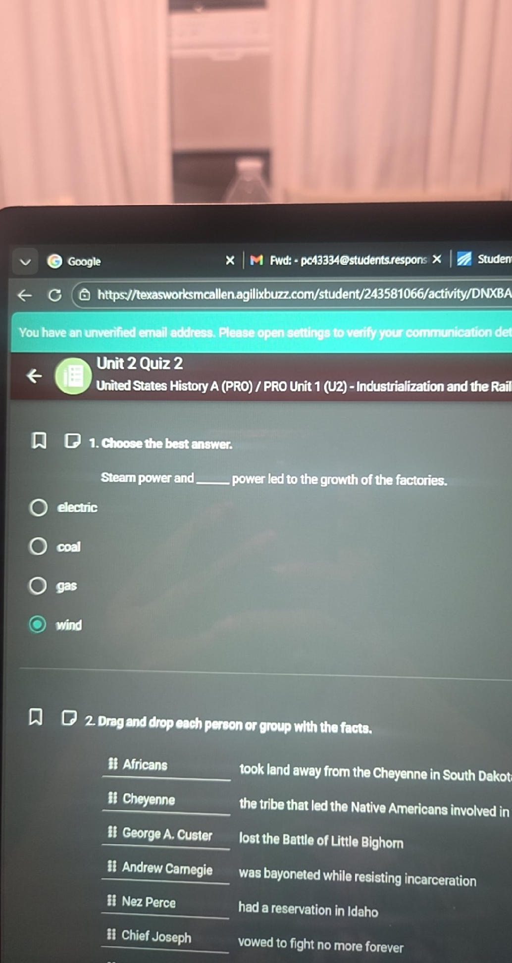 1. Choose the best answer. Steam power and | StudyX