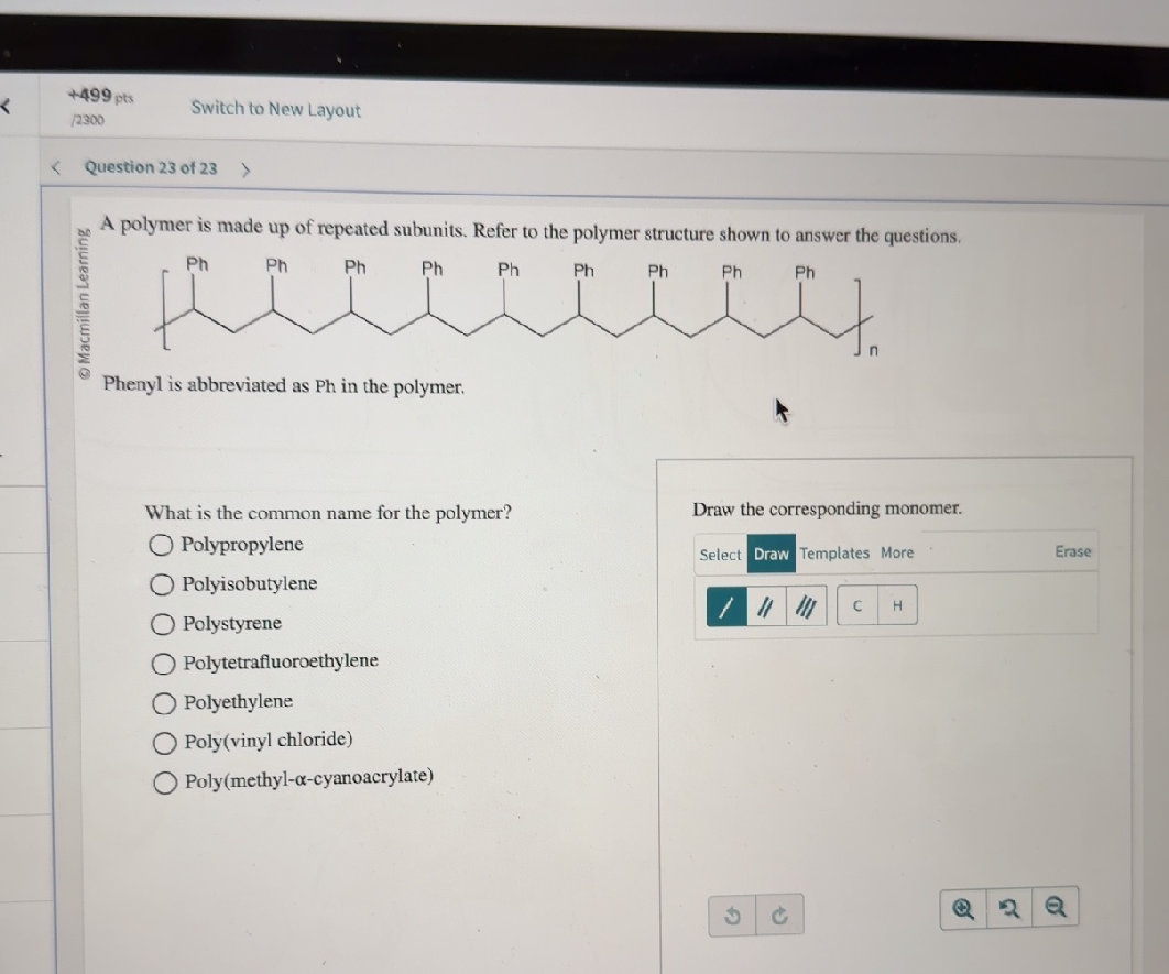 A polymer is made up of repeated subunits. | StudyX