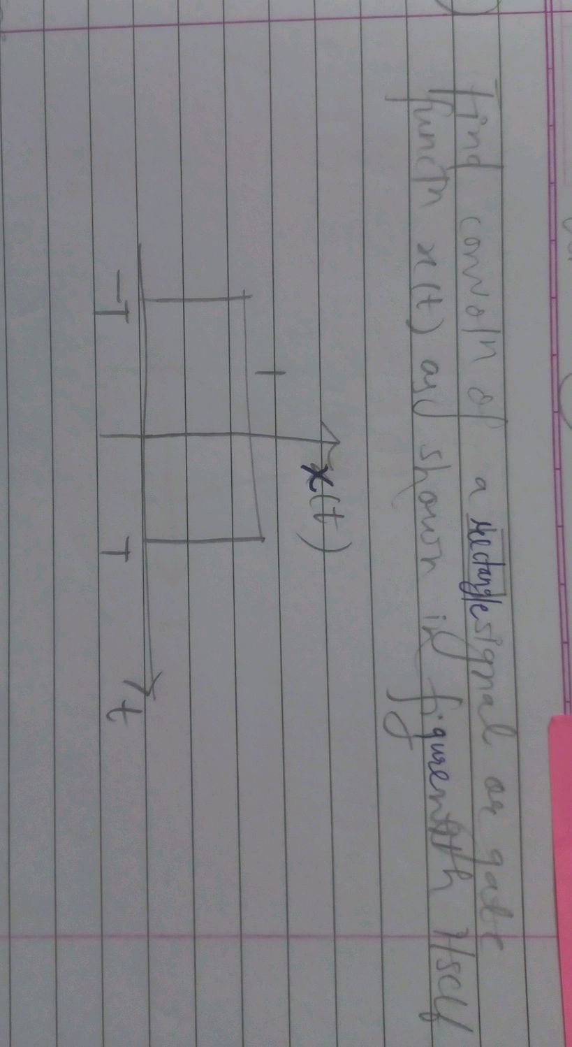 Find convolution of a rectangle signal or | StudyX