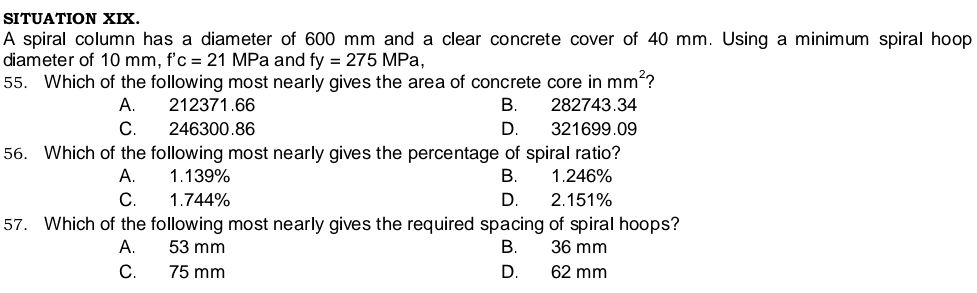 SITUATION XIX. A spiral column has a | StudyX