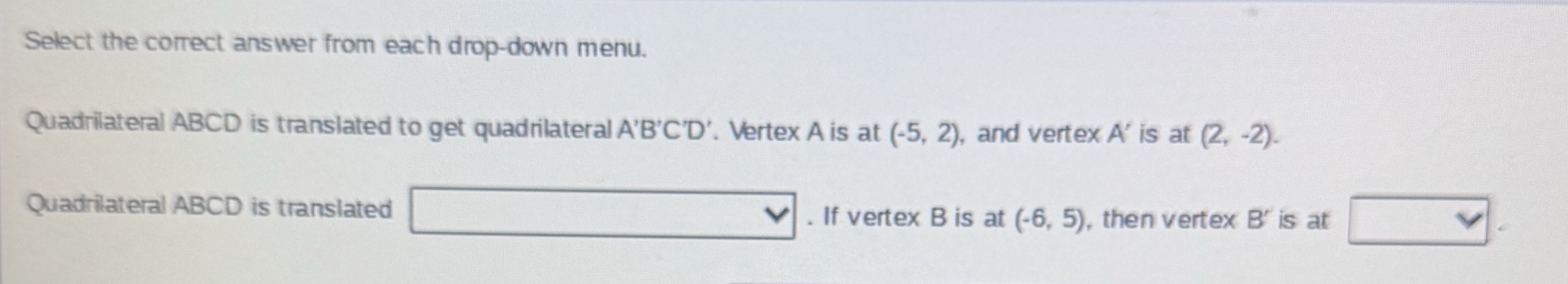 Select the correct answer from each | StudyX