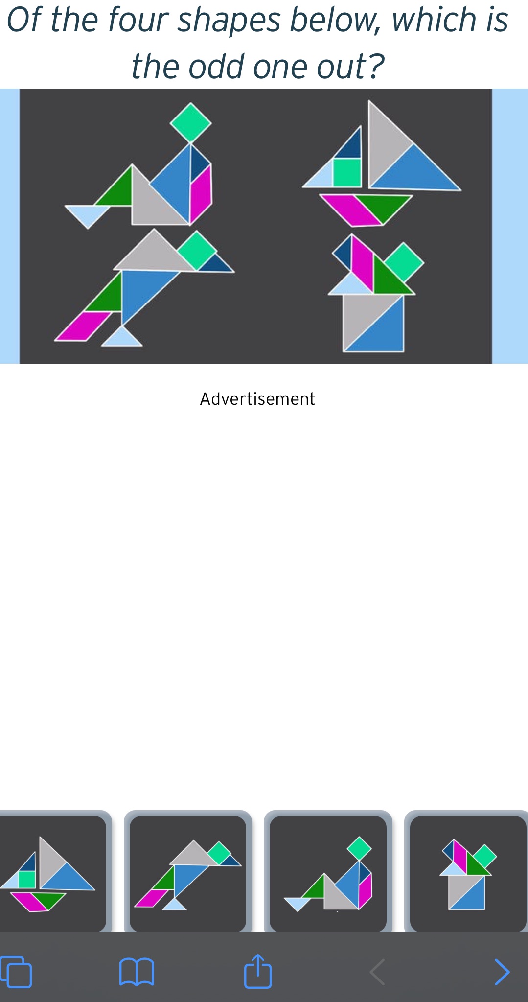 Of the four shapes below, which is the odd | StudyX