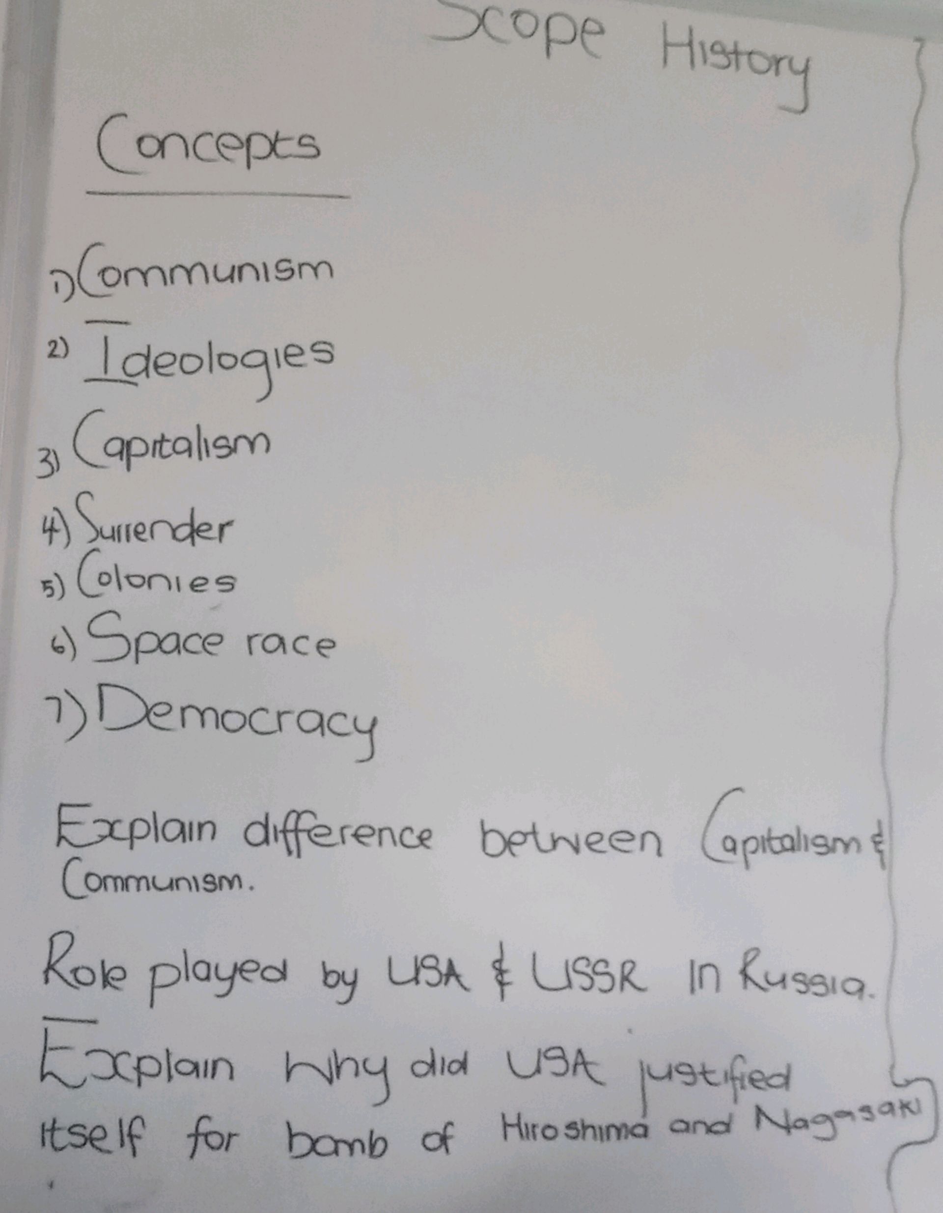 Explain difference between Capitalism | StudyX